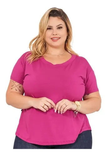 Blusinhas Plus Size Feminina Malha Premium Confortável Linda Mercadolivre