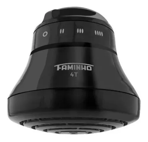 Chuveiro Ducha Faminho Black 4t C Cano 30cm 220v 6800w Fame Frete Grátis