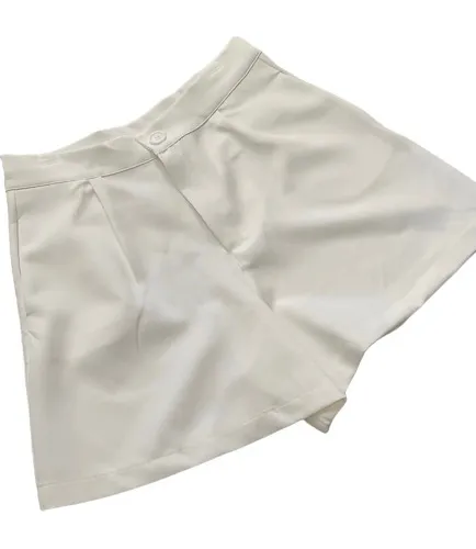 Short Crep Sastrero Pinzado Tendencia Verano Mujer