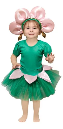 Disfraz De Primavera Flor Rosa Tutu Infantil Niña Disfraz De Primavera Flor Rosa Tutu Infantil Niña