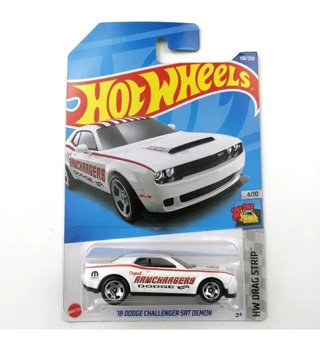 Hot Wheels 18 Dodge Challenger Srt Demon Blanco 2022 Mercadolibre