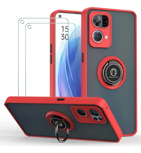 Funda De Uso Rudo Con Anillo Para Oppo Reno 7 4g 2 Micas Meses Sin