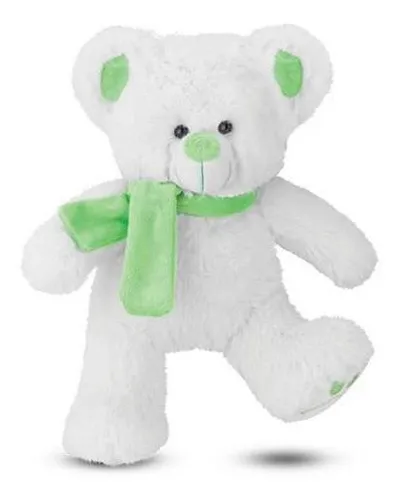 Pañuelo antialérgico con forma de oso de peluche blanco, 30 cm, verde ... Pañuelo antialérgico con forma de oso de peluche blanco, 30 cm, verde ...