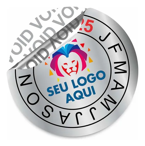 2000 Lacre Selo De Garantia Void Prata 1,5x1,5 Cm Redondo | Parcelamento sem juros