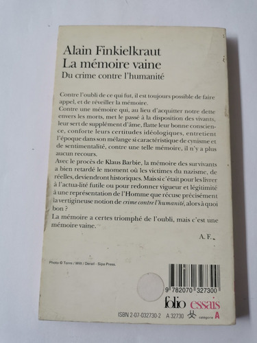 La Memoire Vaine Du Crime Contre L´humanite Cuotas Sin Interés