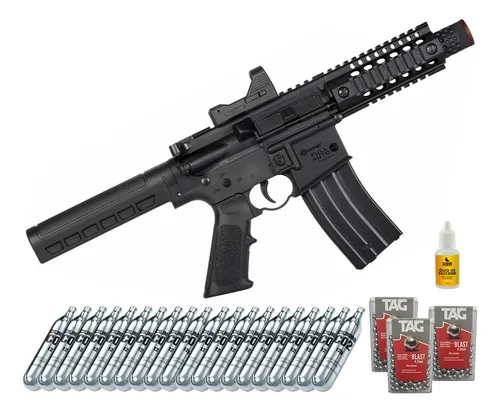 Fuzil M4 Automático Crosman Co2 Pressão 4.5mm + Kit Recargas ... Fuzil M4 Automático Crosman Co2 Pressão 4.5mm + Kit Recargas ...