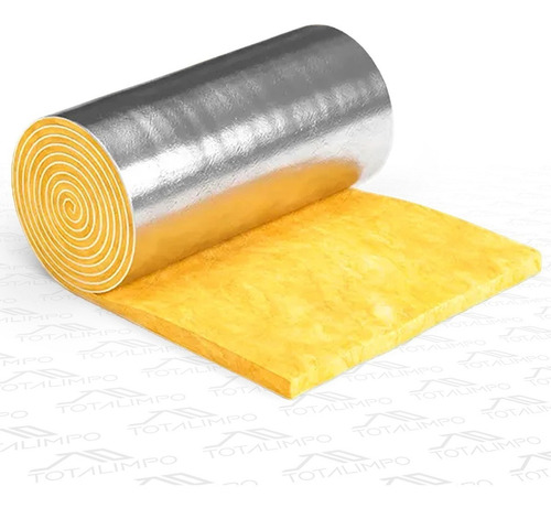 4 Rollos De Lana De Vidrio Con Aluminio 80mm Isofox | Totalimpo 4 Rollos De Lana De Vidrio Con Aluminio 80mm Isofox | Totalimpo