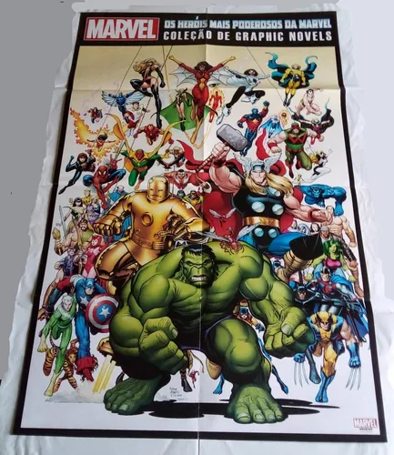 Pôster Os Heróis Mais Poderosos Do Universo Marvel Novo Mercadolivre