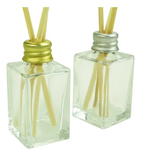 80 Kit Frasco Difusor Aromatizador Vidro Quadrado 3 Varetas Frete Grátis