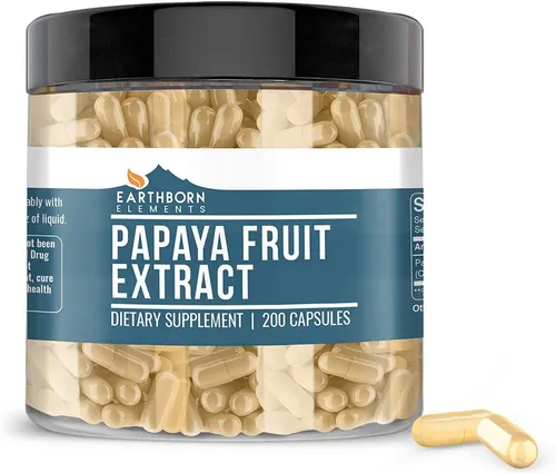 Suplemento Earthborn Premium Extracto De Papaya Papaya Fruit Extract Cápsula Envío Gratis