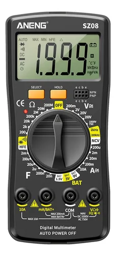 B4 Aneng Sz08 Digital Multimeter Ultra Thin Storage Professi Mercadolibre