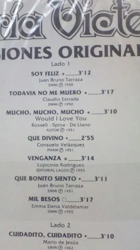 Lp 15 Exitos Con Maria Victoria Verisones Originales. en venta en ... Lp 15 Exitos Con Maria Victoria Verisones Originales. en venta en ...