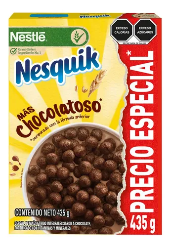 Cereal Nestlé Nesquik Sabor Chocolate 435g Mercadolibre