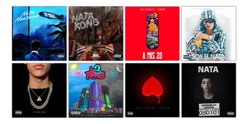 Natanael Cano Álbum Discografía 8 Cuadros 25x25cm En Pvc | Meses sin interés