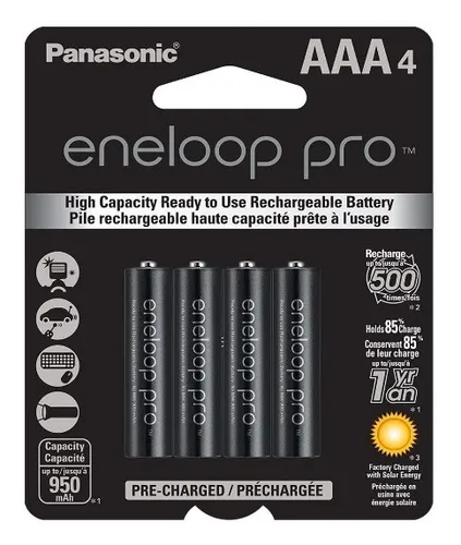 Pilas Recargables Panasonic Eneloop Pro Aaa 950mah Pack X4