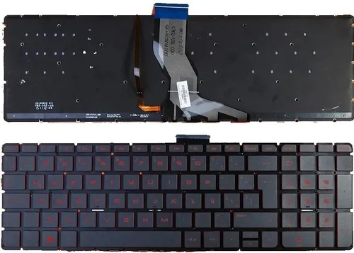 Teclado Hp 15 Ab Aw Aw Bs Ax Bs Bc Bj C Luz Letras Rojas Sp Envío Gratis