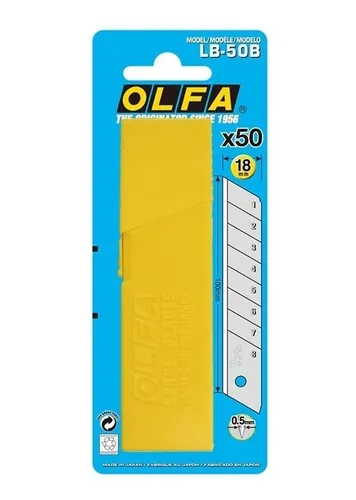 Repuesto Cuchilla Cutter Trincheta Olfa Lb-50 Ancho X50 18mm Repuesto Cuchilla Cutter Trincheta Olfa Lb-50 Ancho X50 18mm