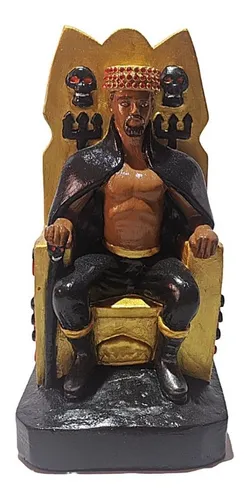 Imagem Exu Rei 20 Cm Trono Candomblé Umbanda Gesso 0402 à venda em ...