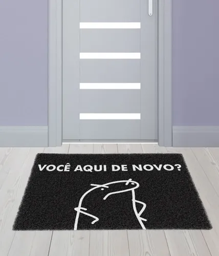 Tapete Capacho De Porta Flork Você Aqui De Novo? | Parcelamento sem juros Tapete Capacho De Porta Flork Você Aqui De Novo? | Parcelamento sem juros