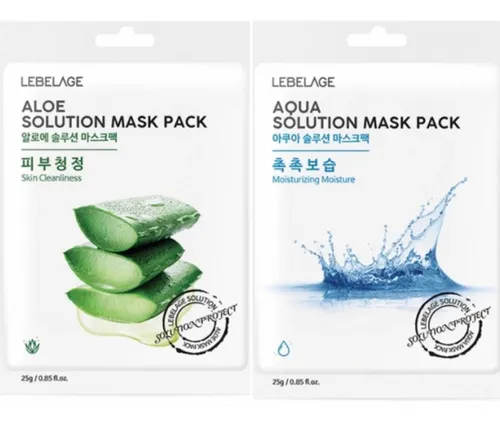 Mascarillas Coreana Aloe And Aqua Calmante Y Humectante 20pz Meses