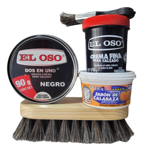 Kit Bolero Limpieza Para Zapatos Color Negro Oso + Cepillo | Envío gratis Kit Bolero Limpieza Para Zapatos Color Negro Oso + Cepillo | Envío gratis