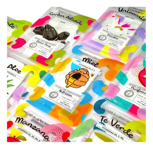Lote 25 Mascarillas Coreanas Hidratantes Mayoreo Kawaii Meses Sin Interés