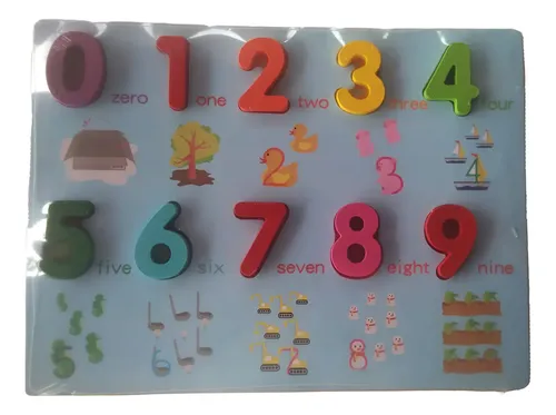 Rompecabeza Educativo Números Y Figuras Geométricas Ingles | MercadoLibre