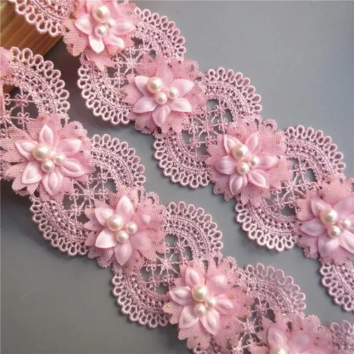 Ribete Vintage De Encaje Bordado Con Flores De Perlas Blanca | Meses ...