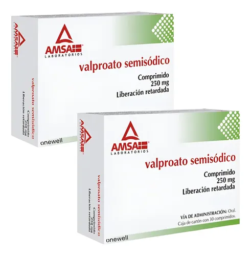 2 Cajas De Valproato Semisódico 250 Mg C/30 Comps C/u L.r | Envío gratis
