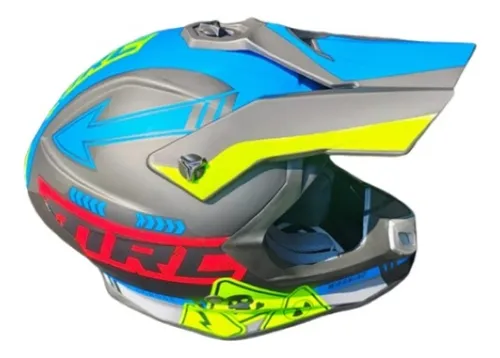 Casco Moto Cross Mrc Gris Oscuro Monocolor M | MercadoLibre