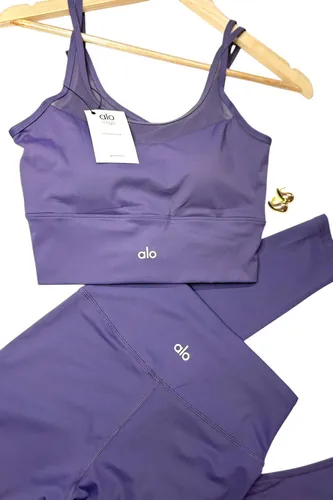 Conjunto Deportivo Alo Yoga Violeta Oscuro Lisa Xl | MercadoLibre