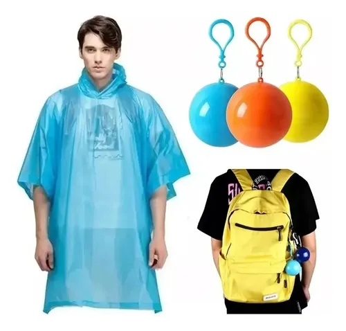 Poncho Capa Impermeable Ultraliviano Portátil Estilo Llavero | Cuotas ...