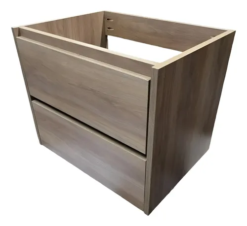 Vanitory Flotante Melamina Con 2 Cajones 48x35x45 Sin Bacha - Marrón ...