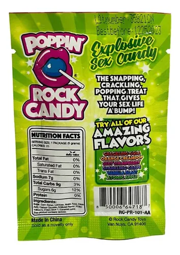 Atómica De Caramelo De Rock Candy Poppin Par Sobres Meses Sin Intereses