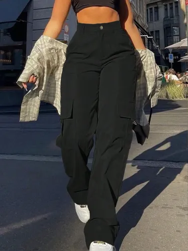 Pantalones Cargo Con Bolsillo Lateral Con Solapa | Meses sin interés