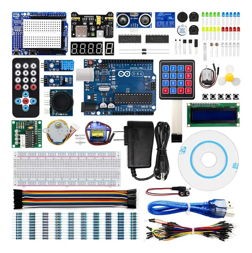 Completo Kit De Inicio Compatible Con Arduino Uno C/ Tutoria | Meses sin interés