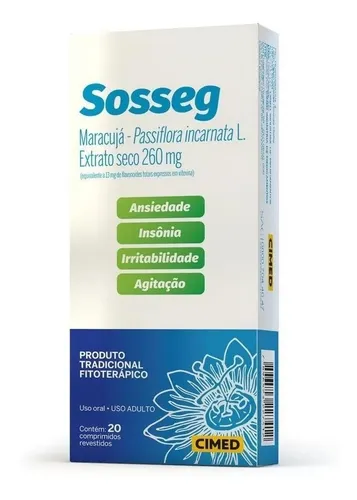Calmante Sosseg Maracujá Extrato Seco 260mg C 20 Comp Cimed | MercadoLivre Calmante Sosseg Maracujá Extrato Seco 260mg C 20 Comp Cimed | MercadoLivre