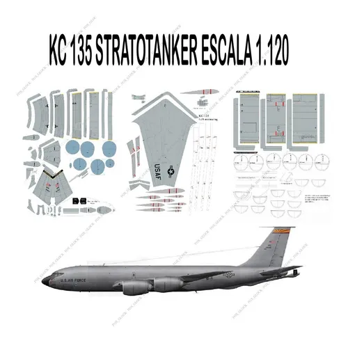 Kc 135 Stratotanker Escala 1:120 Papercraft