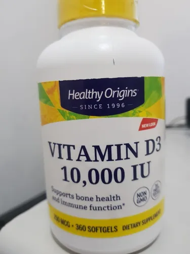 Vitamina D3 10.000ui Healthy Origins 360 Cápsulas Val 01/24 | Frete grátis Vitamina D3 10.000ui Healthy Origins 360 Cápsulas Val 01/24 | Frete grátis