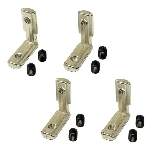 Pack Con 4 Escuadras T 90° Para Perfil Eje De Aluminio 2020 | Meses sin ... Pack Con 4 Escuadras T 90° Para Perfil Eje De Aluminio 2020 | Meses sin ...