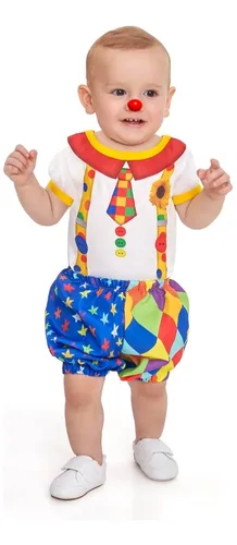 Fantasia Infantil Baby De Palhacinho Menino Circo Carnaval | Frete grátis Fantasia Infantil Baby De Palhacinho Menino Circo Carnaval | Frete grátis
