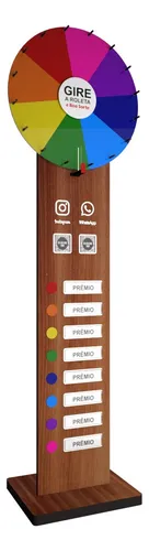 Roleta Chama Cliente Brinde Qr Code Divulgação Mdf Ag24 | Parcelamento ...