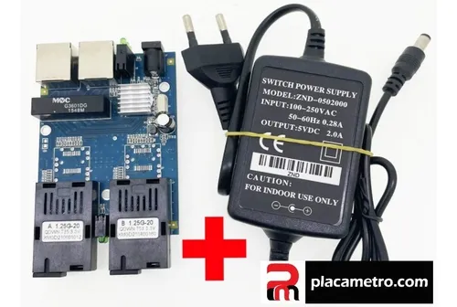 10 Placa Metro Giga /1000 Conversor De Fibra 2f2rj Com Fonte 10 Placa Metro Giga /1000 Conversor De Fibra 2f2rj Com Fonte