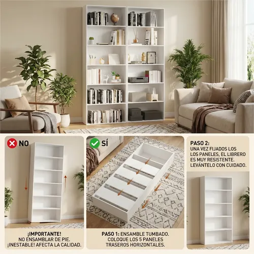 Librero Organizador Simple Modernos Madera Librero 6 Capas | Envío gratis