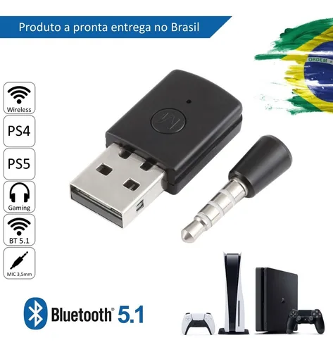 Ps4 Ps5 Dongle Adaptador Bluetooth Usb Para Fone De Ouvido