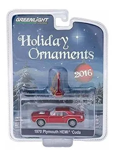 Plymouth Hemi Cuda 1970 Holiday Ornaments 1:64 Greenlight