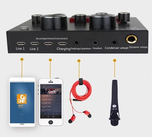 Mesa De Som Placa De Som Smart Multi-funções V8 Live | Frete grátis Mesa De Som Placa De Som Smart Multi-funções V8 Live | Frete grátis