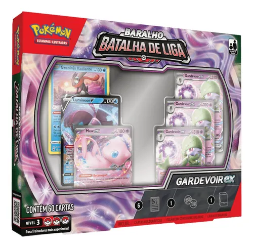 Box Pokémon Batalha De Liga Gardevoir Ex 60 Cartas Frete Grátis