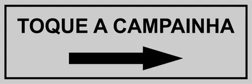 Placa Toque A Campainha 10 X 30 Cm Direita | MercadoLivre
