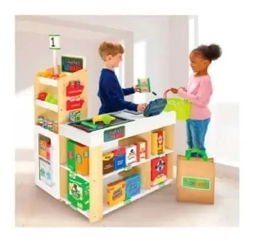 Juego Supermercado Infantil Para Niños Con 65 Accesorios